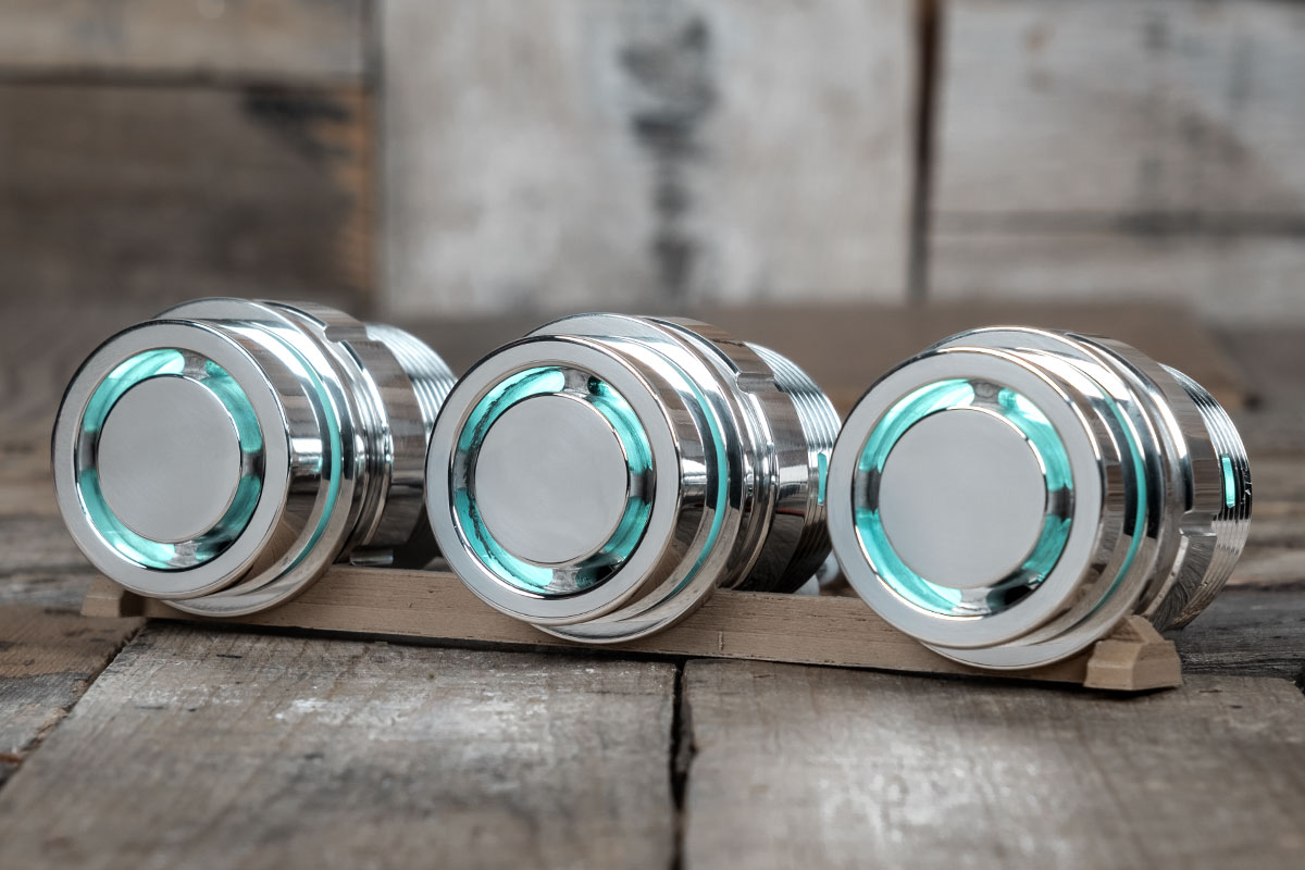 Reactor PODS with Smooth Knob Cyan LED by Restomod Air