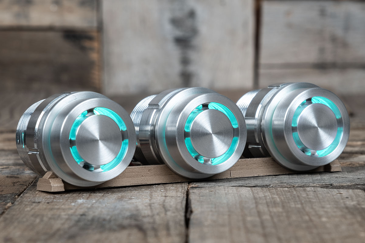 Reactor PODS with Smooth Knob Cyan LED by Restomod Air