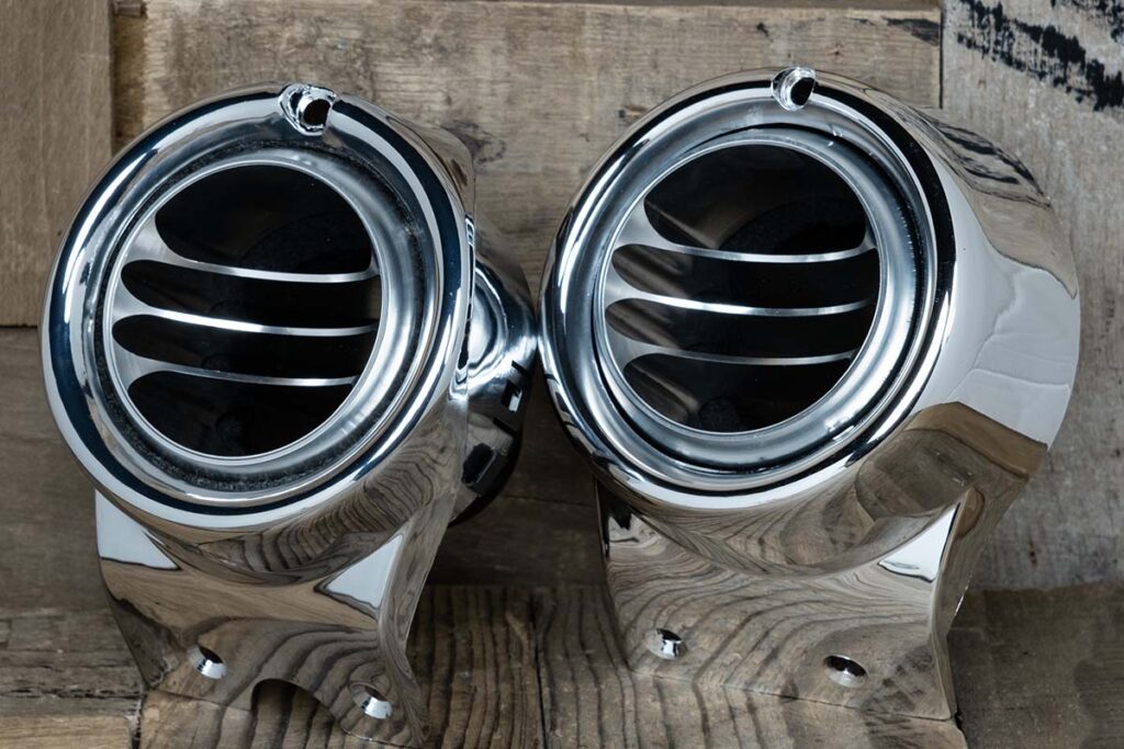 67-72 Chevy Truck Billet Aluminum Tres A/C Vents w/ Chrome Bezel ...