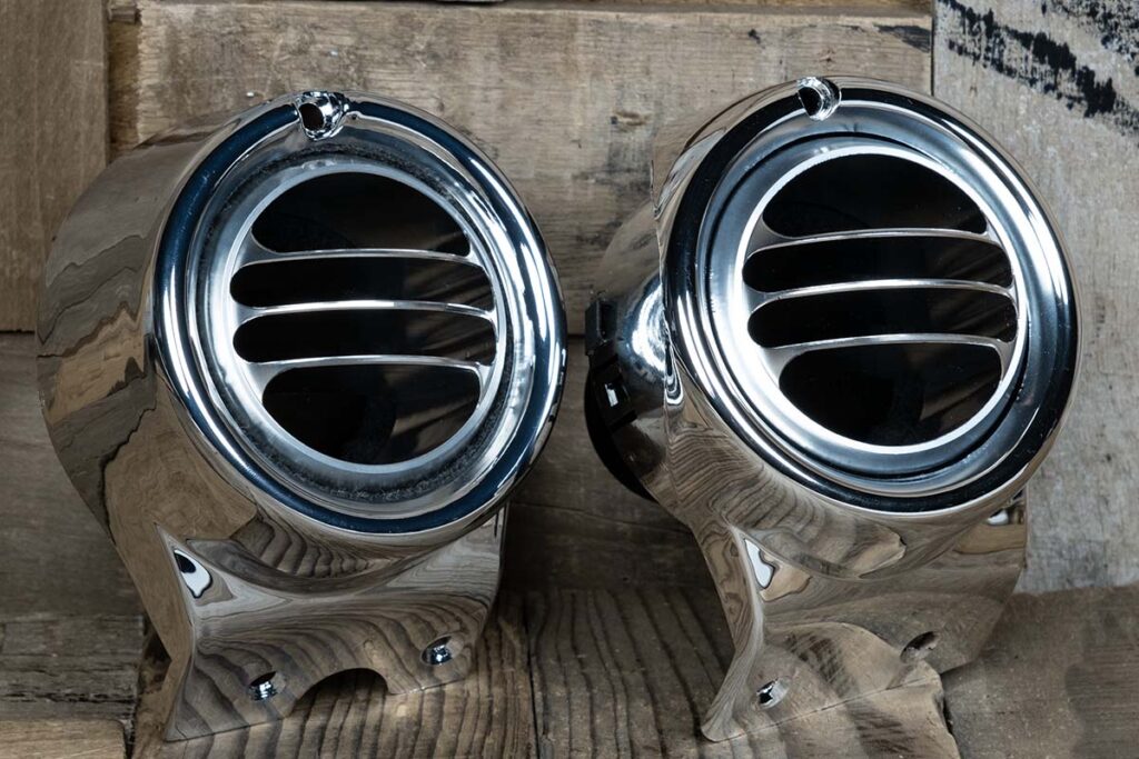 67-72 Chevy Truck Billet Aluminum Tres A/C Vents w/ Chrome Bezel ...
