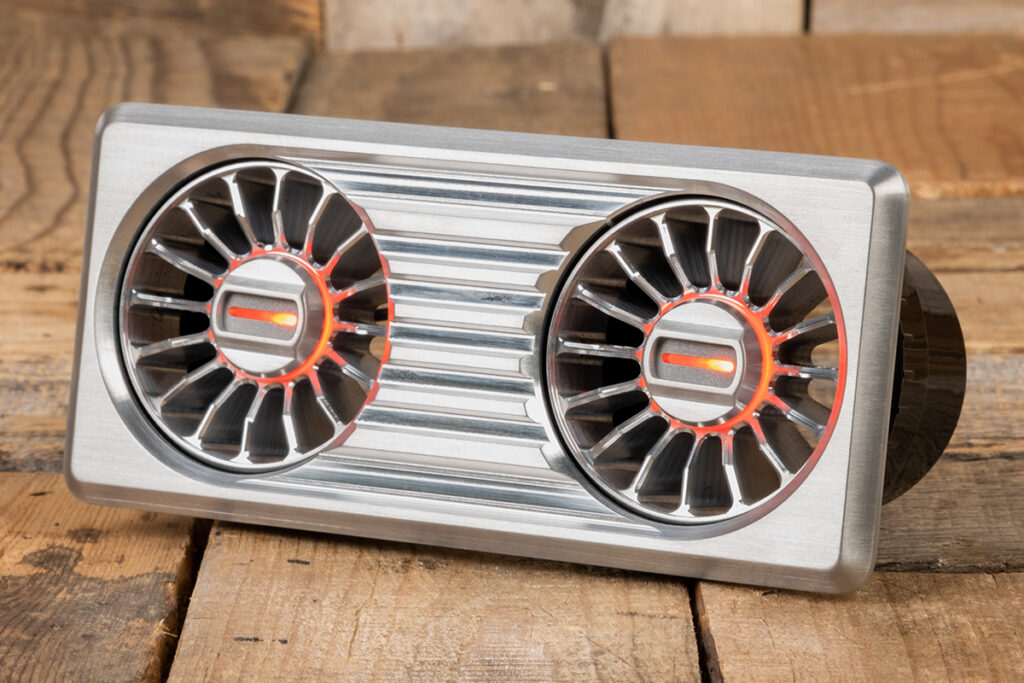 Quantum Dual Halo Red A/C Vent by Restomod Air